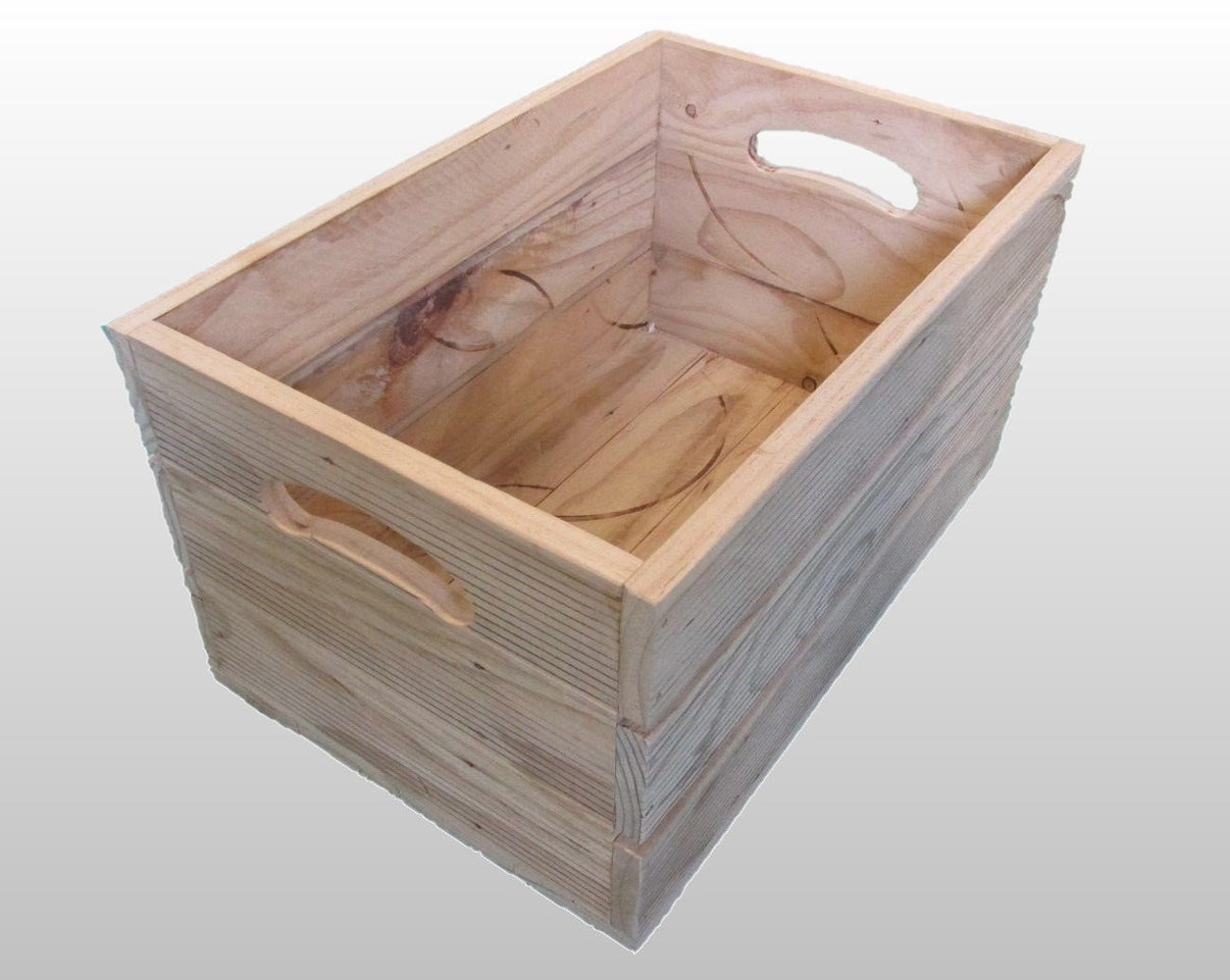 Chunky Recycled Timber Storage Box 500mm long x 330mm wide x 270mm hig ...